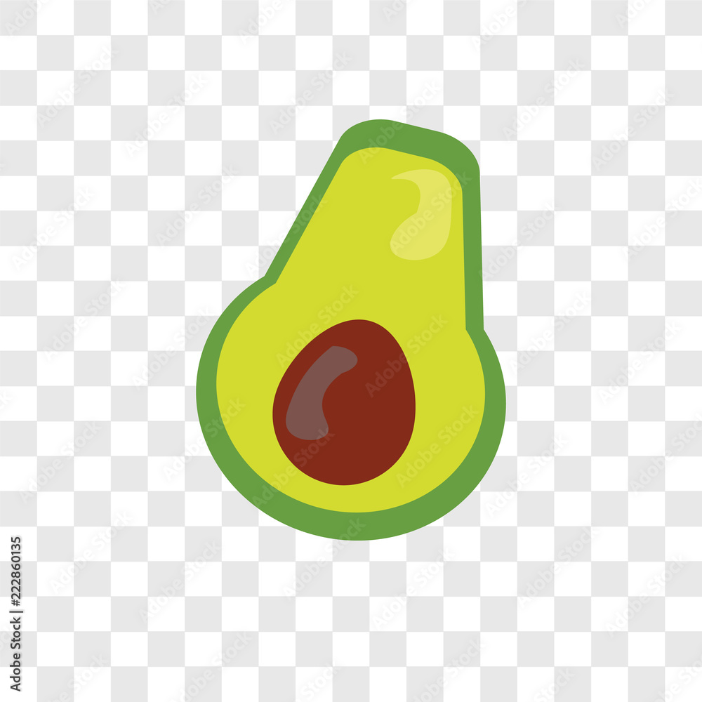 Avocado vector icon isolated on transparent background, Avocado logo ...