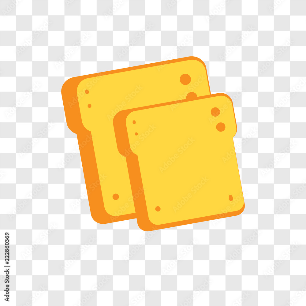 Toast vector icon isolated on transparent background, Toast logo design ...