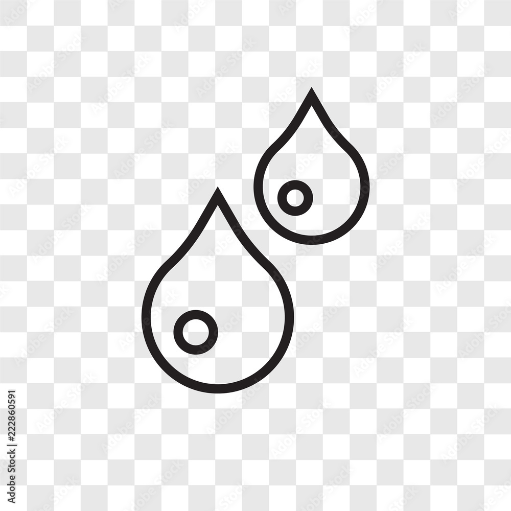 Drops vector icon isolated on transparent background, Drops logo design ...