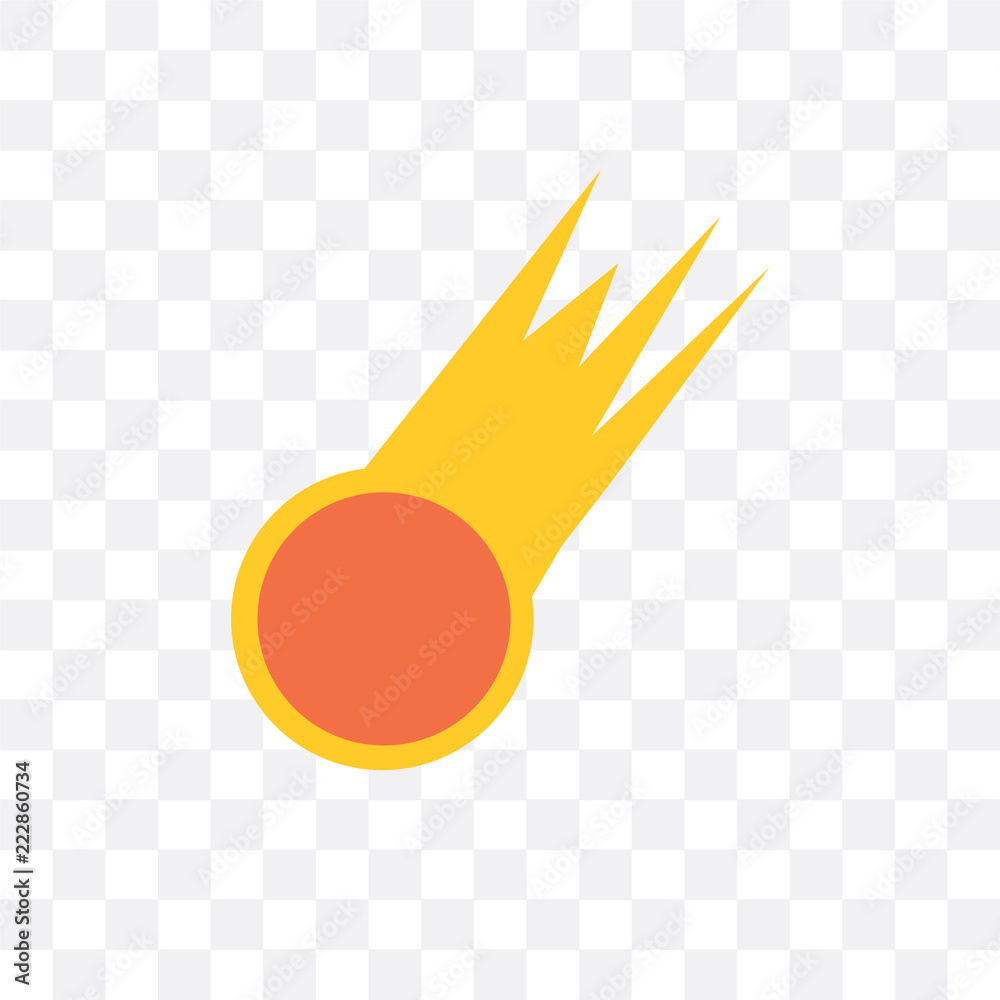 comet icon isolated on transparent background. Simple and editable ...