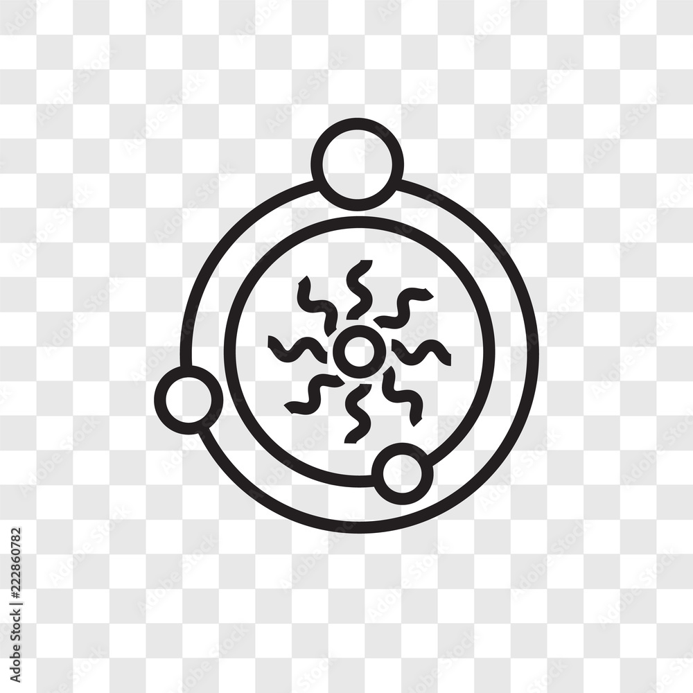 Solar system vector icon isolated on transparent background, Solar ...