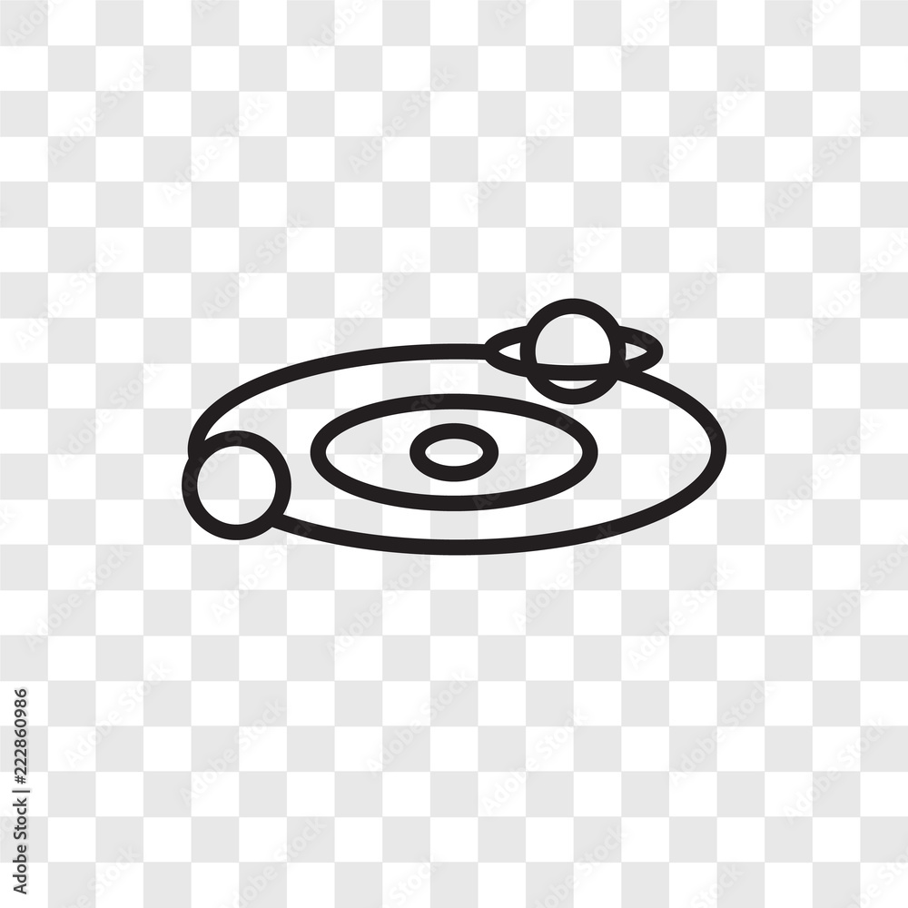 Solar system vector icon isolated on transparent background, Solar ...