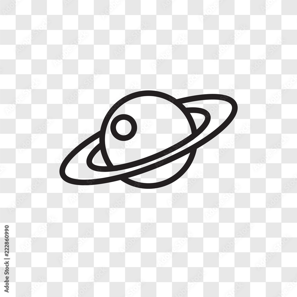 Saturn vector icon isolated on transparent background, Saturn logo ...