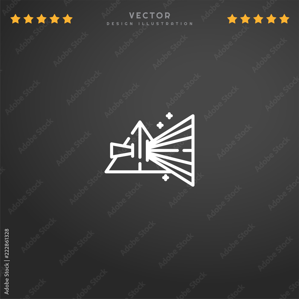 Premium Symbol of Prism Related Vector Line Icon Isolated on Gradient ...
