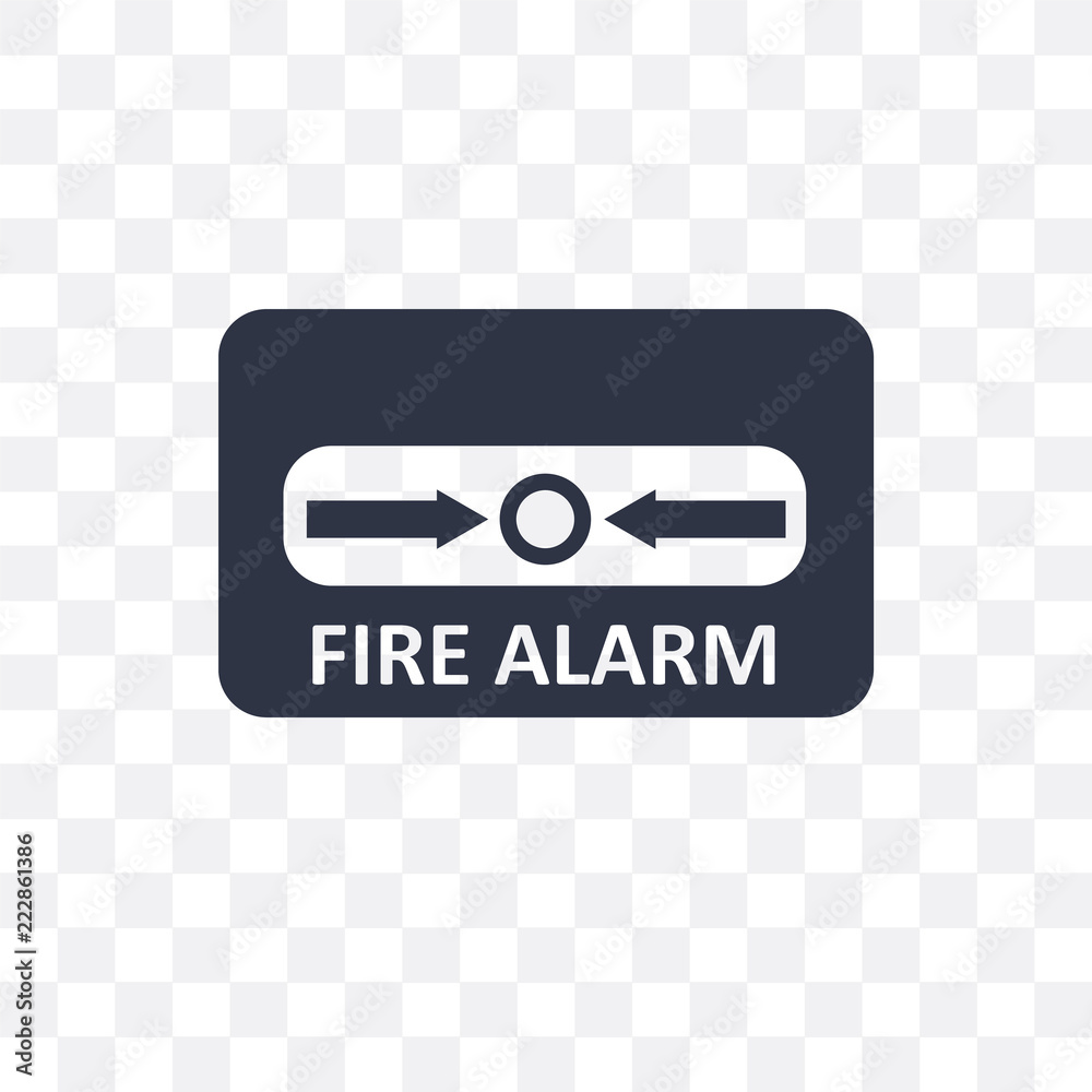 fire alarm icon isolated on transparent background. Simple and editable ...