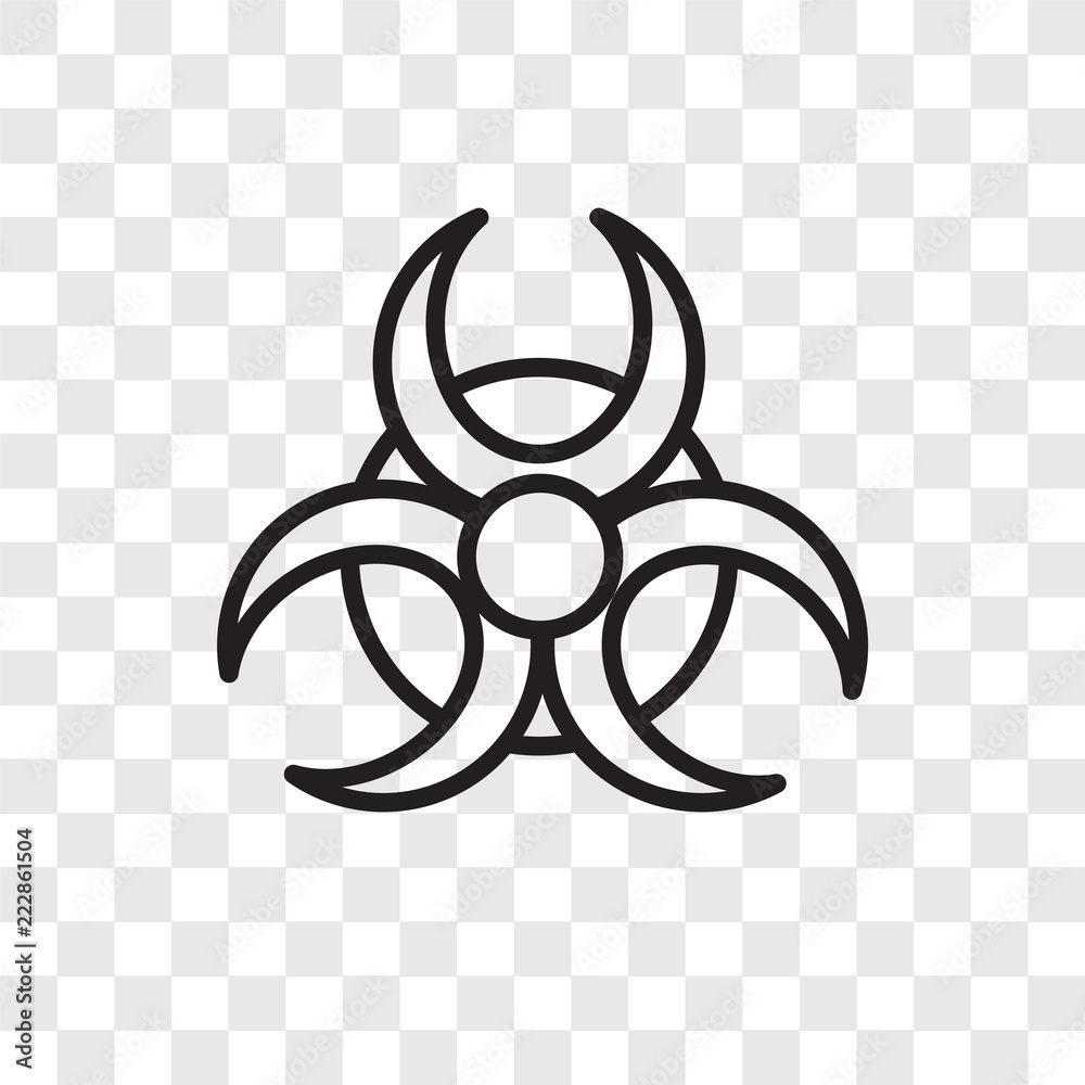 Radiation vector icon isolated on transparent background, Radiation ...