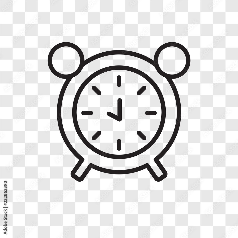 Clock vector icon isolated on transparent background, Clock logo design ...