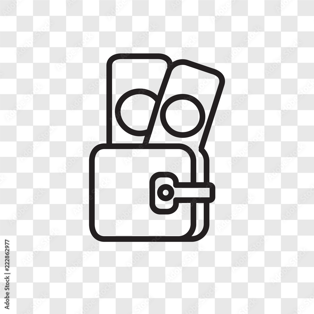 Briefcase vector icon isolated on transparent background, Briefcase ...