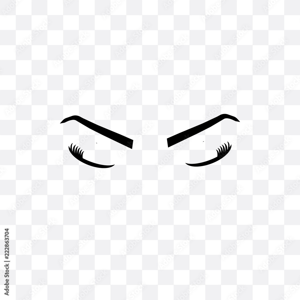 eyebrow icon isolated on transparent background. Simple and editable ...