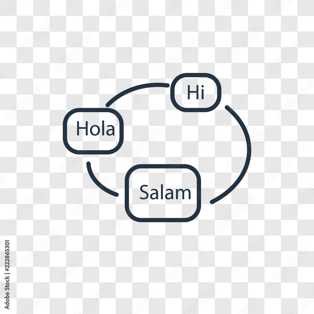 Translation vector icon isolated on transparent background, Translation ...