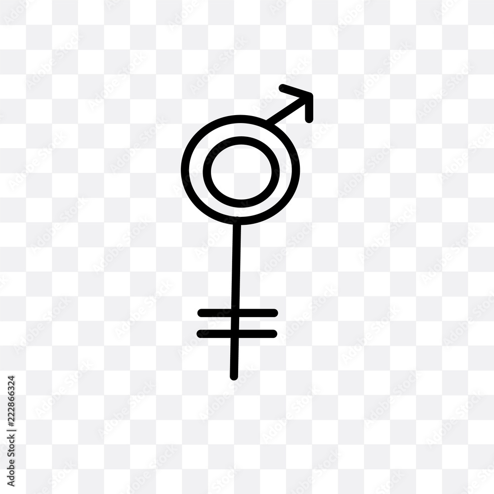 transgender icon isolated on transparent background. Simple and ...