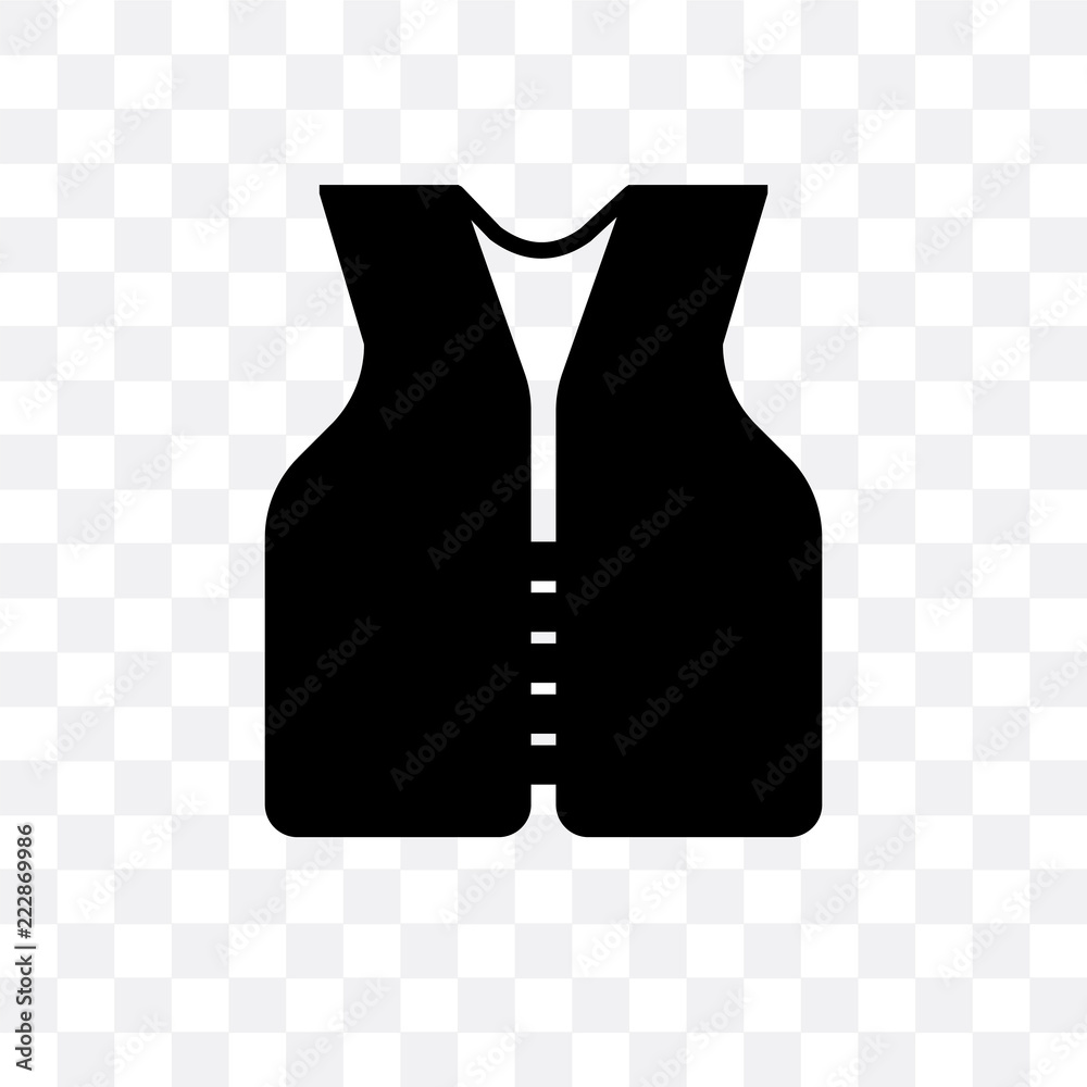 bulletproof vest icon isolated on transparent background. Simple and ...