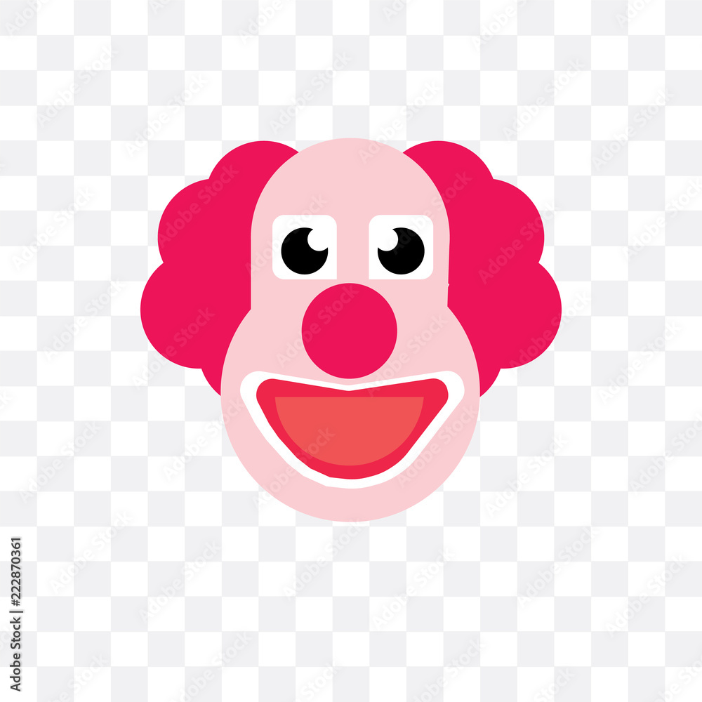 clown icon isolated on transparent background. Simple and editable ...