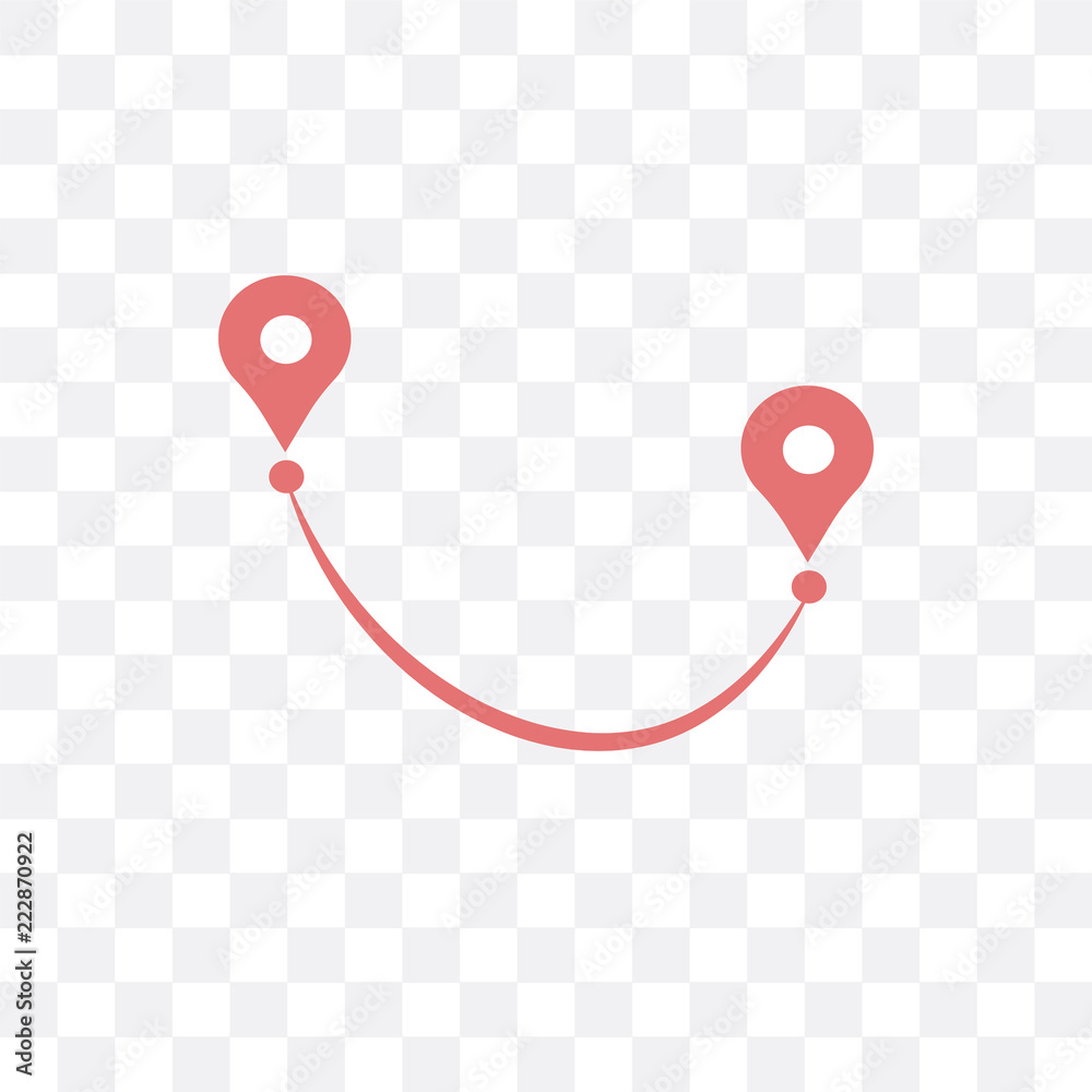 route icon isolated on transparent background. Simple and editable ...