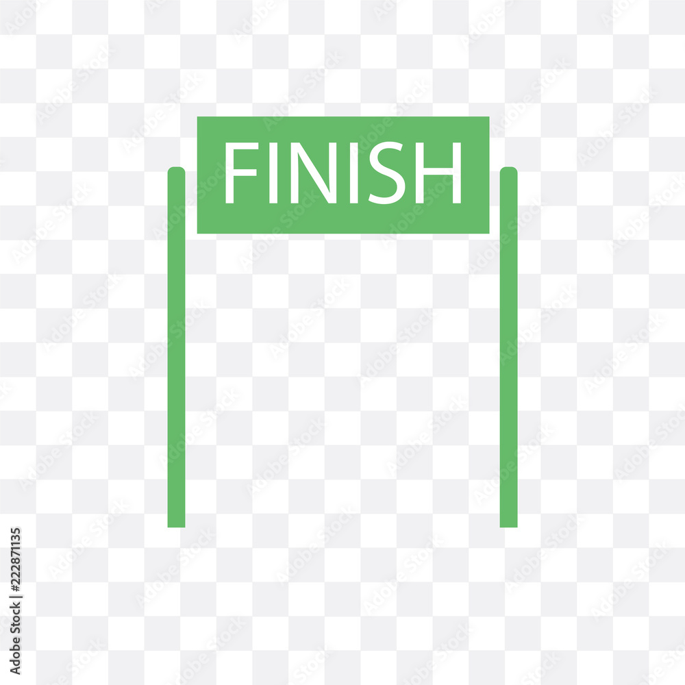 finish icon isolated on transparent background. Simple and editable ...
