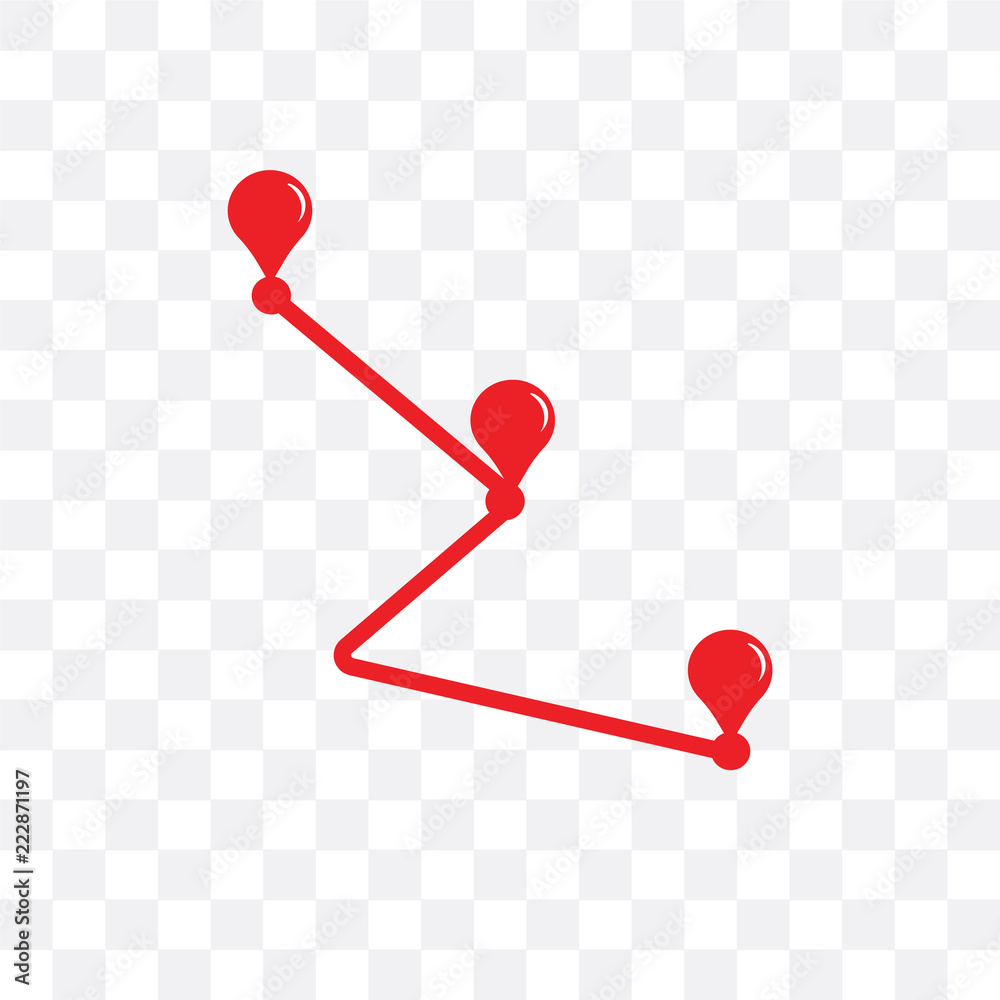 route icon isolated on transparent background. Simple and editable ...