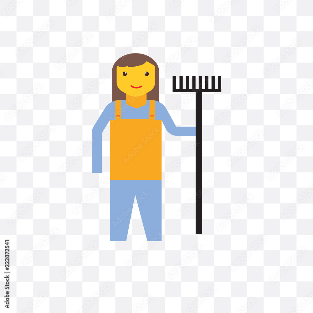 gardener icon isolated on transparent background. Simple and editable ...
