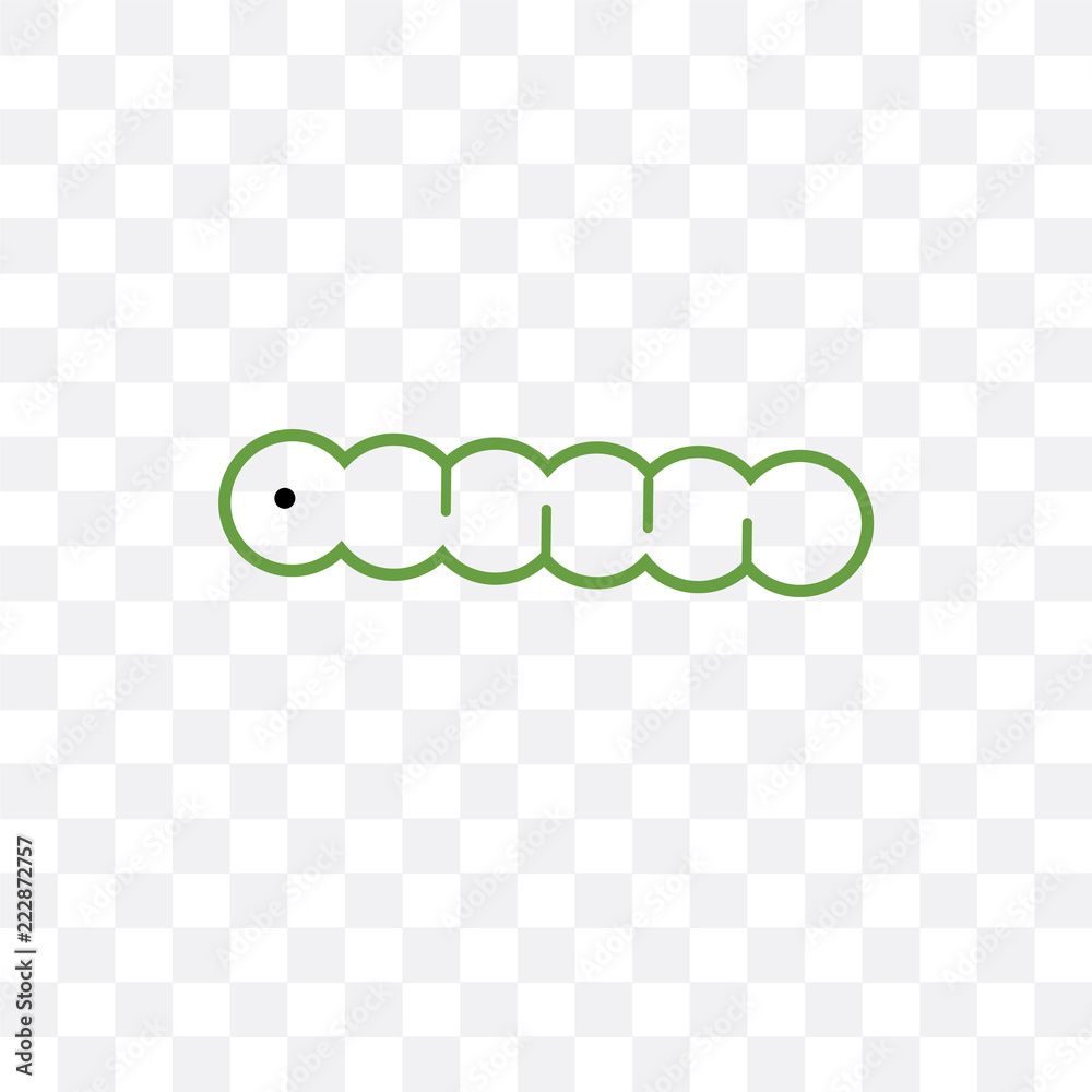 caterpillar icon isolated on transparent background. Simple and ...