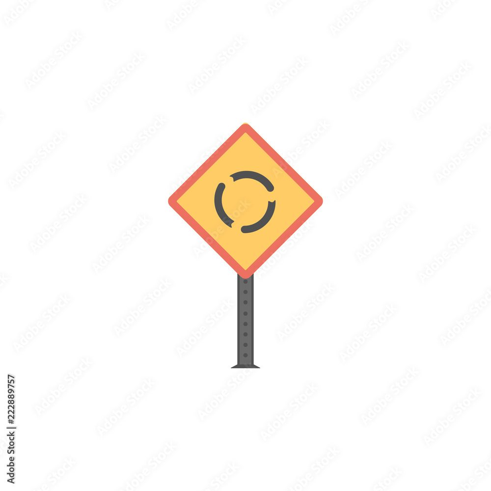 Roundabout Ahead Sign