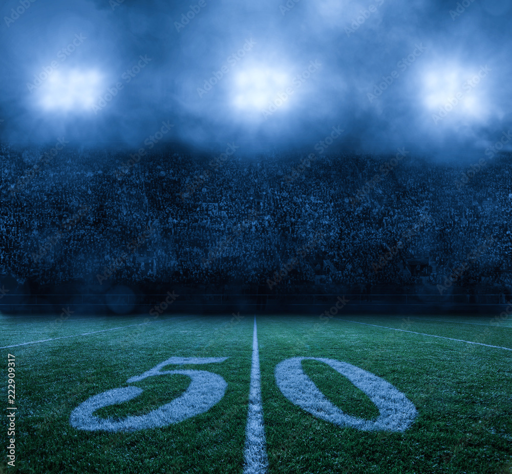 Stadium Lights At Night