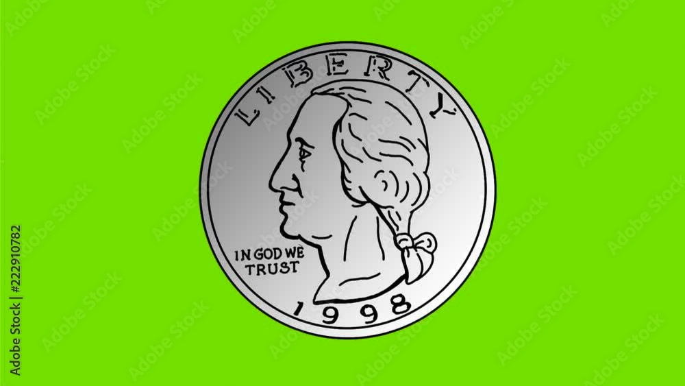 2d Animation motion graphics showing the obverse and reverse of an ...