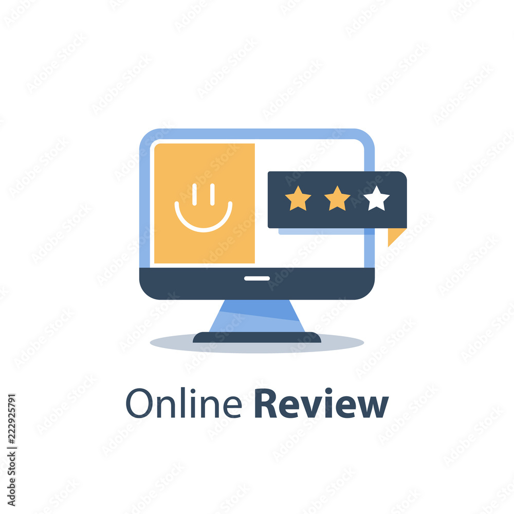 Service quality evaluation, online review, good customer rating ...