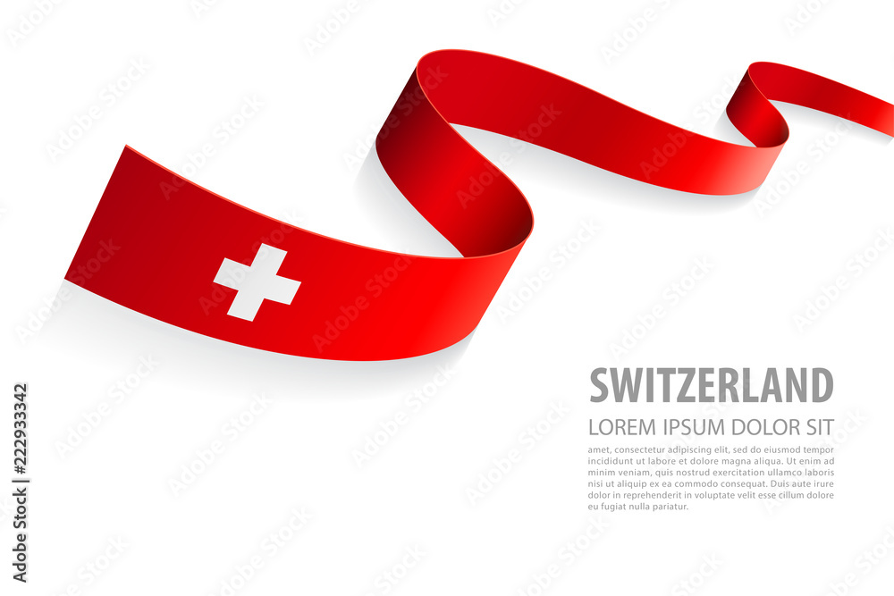 Vector Banner with Switzerland Flag colors Stock Vector | Adobe Stock