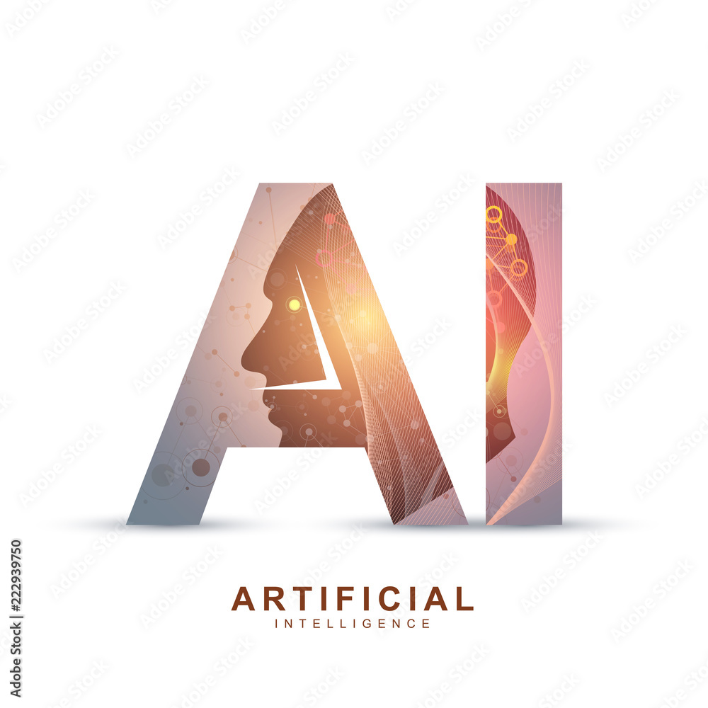 Artificial Intelligence Logo. Artificial Intelligence and Machine ...