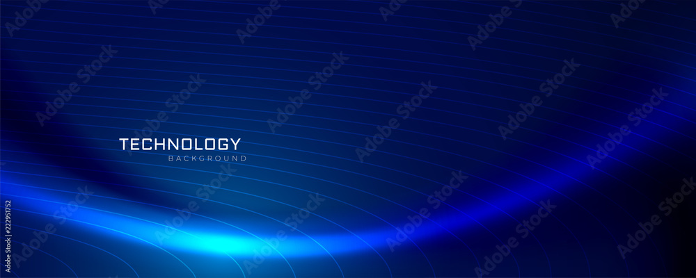 blue wave technology banner design Stock Vector | Adobe Stock