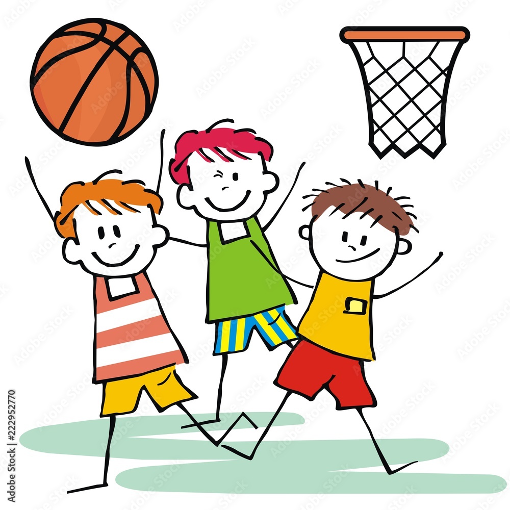 Children Playing Sport Clipart Icons