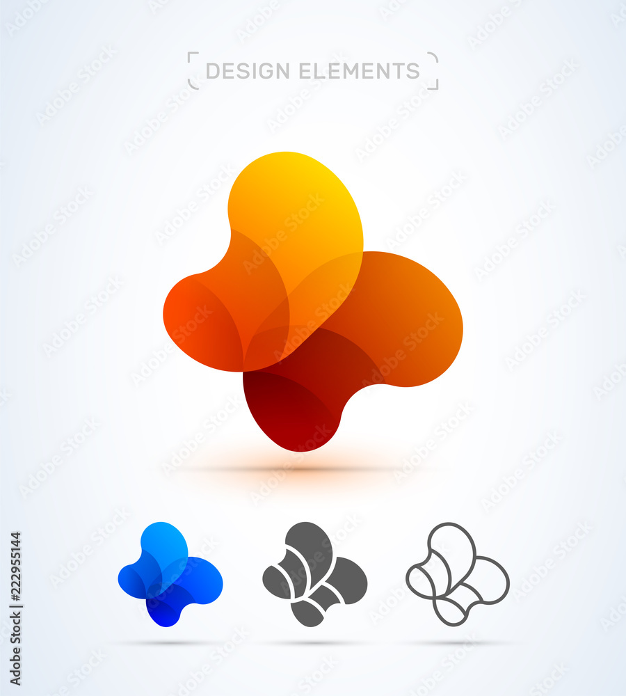Vector abstract letter X and butterfly logo design template. Material ...