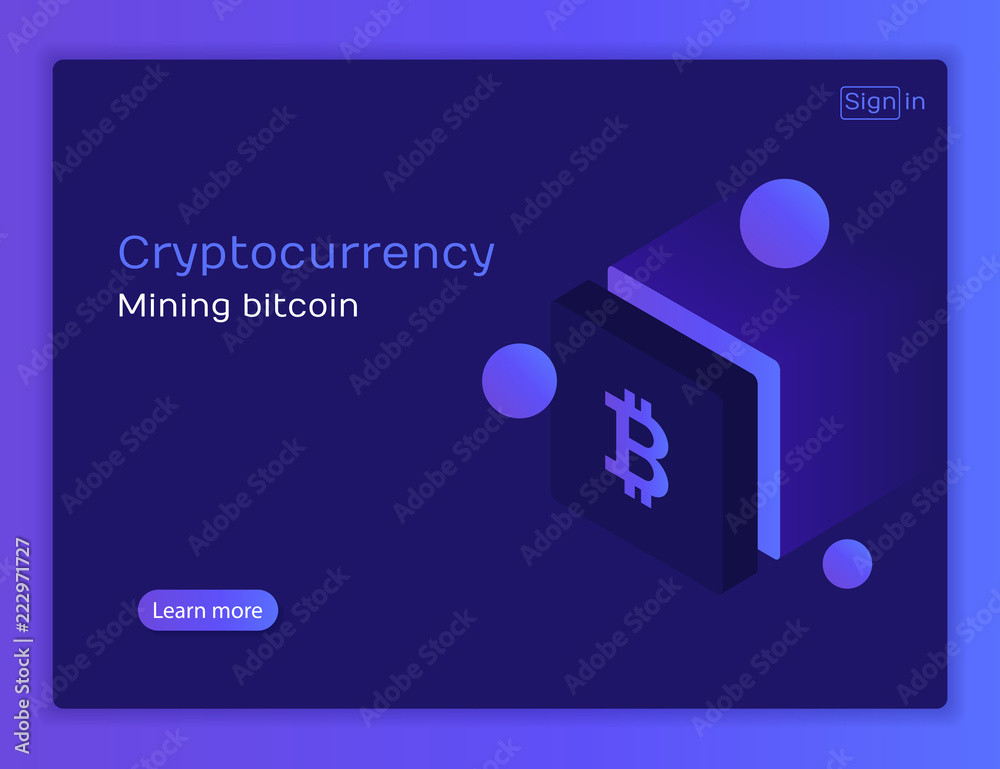 Cryptocurrency and blockchain. Bitcoin mining farm. Creating digital ...