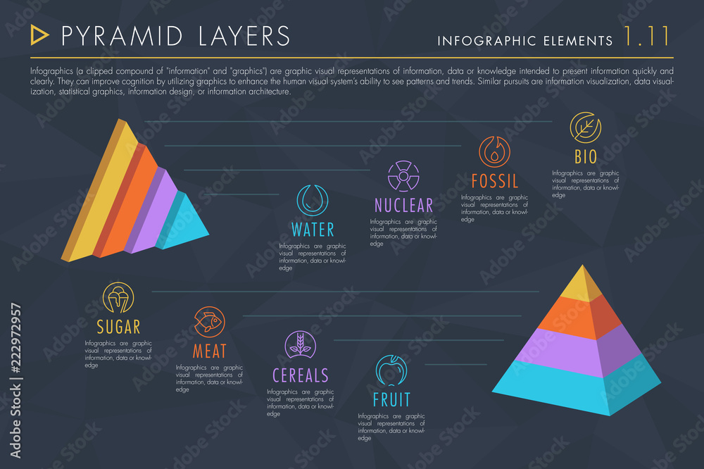 Infographic Elements Collection - Pyramid Layers Stock Vector | Adobe Stock