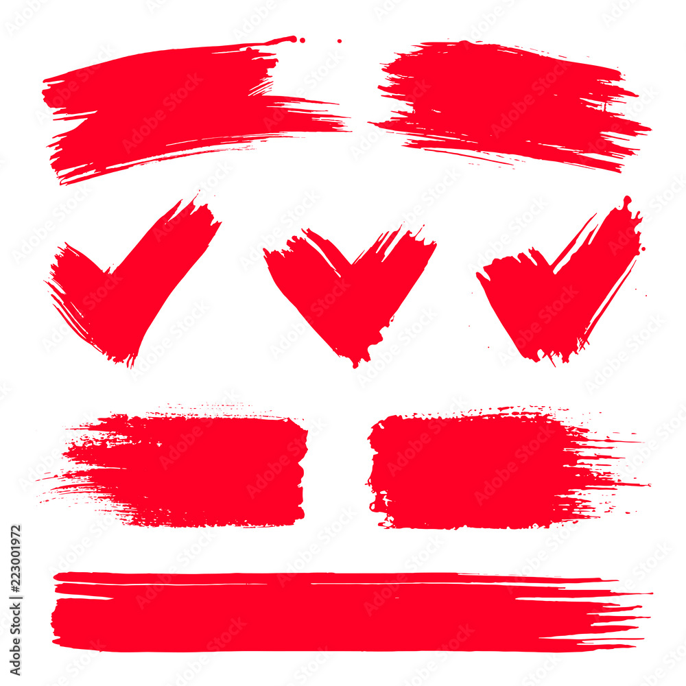 Red Paint Stroke Vector