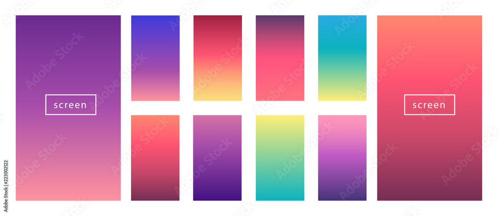 Soft color background. Modern screen vector design for mobile app. Soft ...