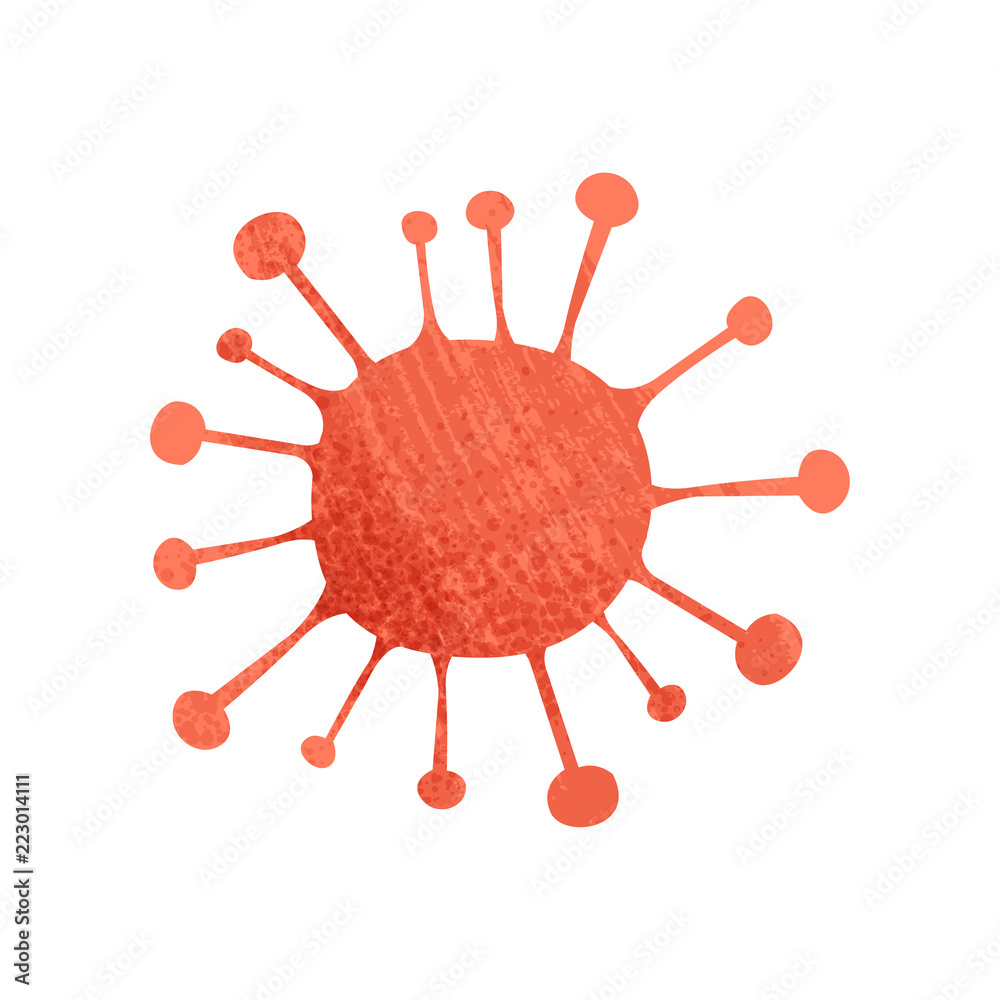 Red round-shaped bacteria Stock Vector | Adobe Stock