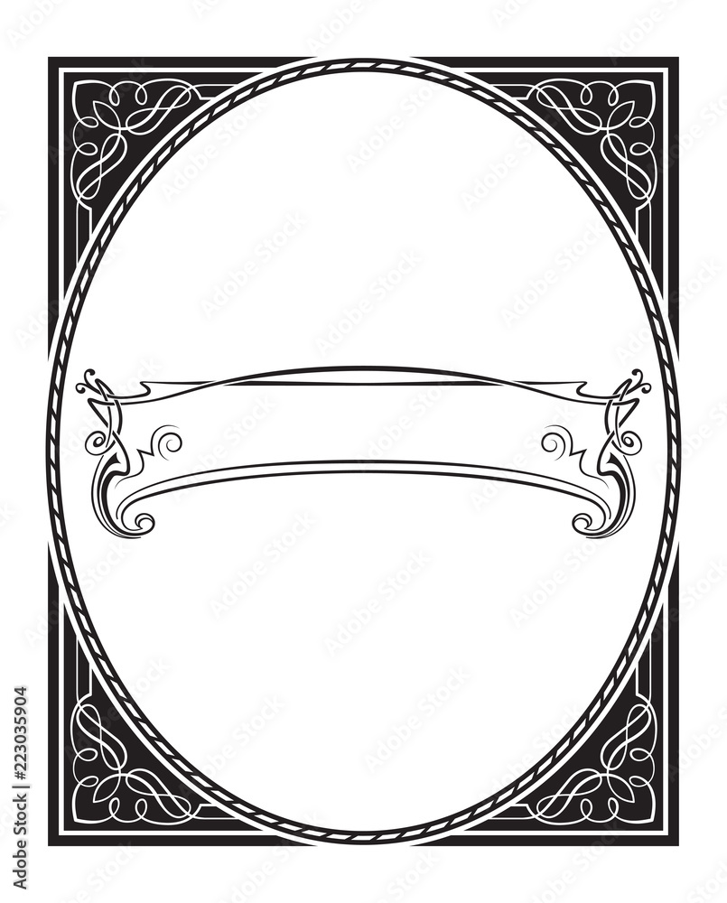 Elaborate Oval Frame Clip Art