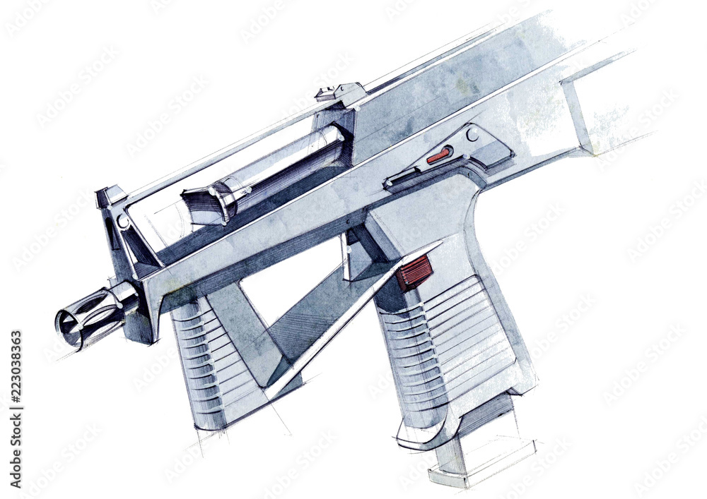 Picture of an exclusive automatic weapon submachine gun for melee ...