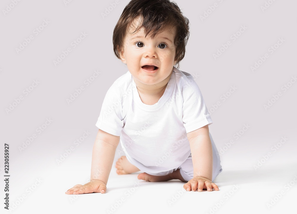 Baby Crawling Side View
