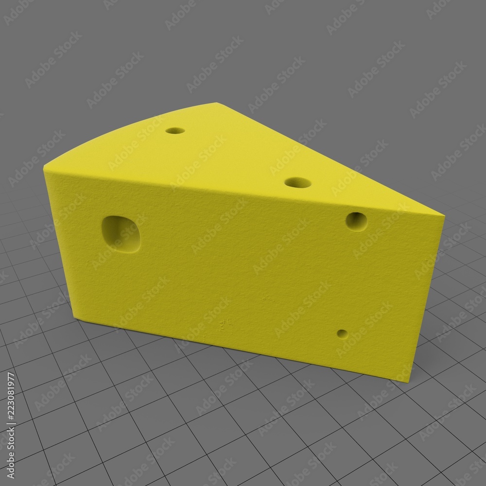 Piece of cheese Stock 3D asset | Adobe Stock
