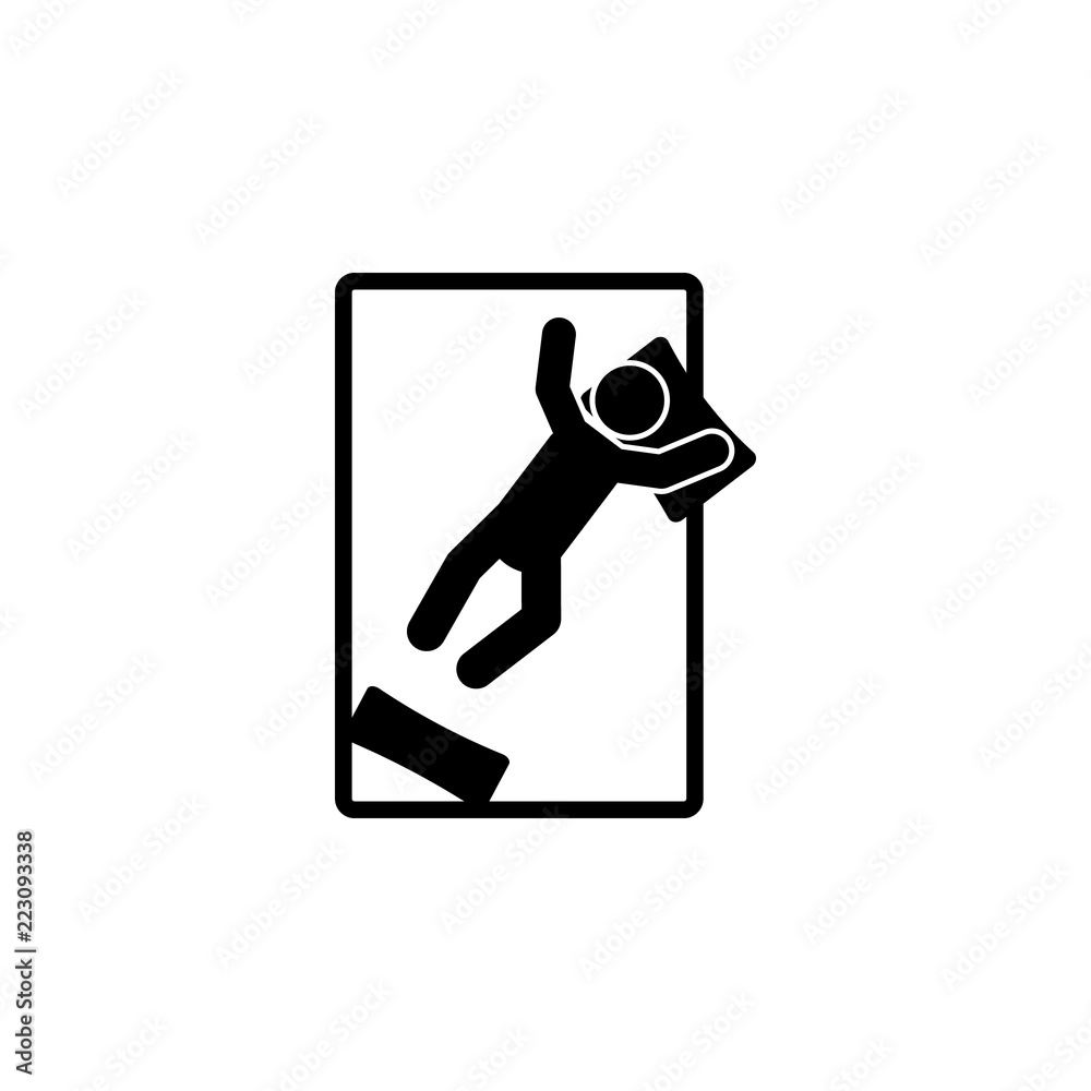 man sleep on back icon. Element of sleeping position illustration ...