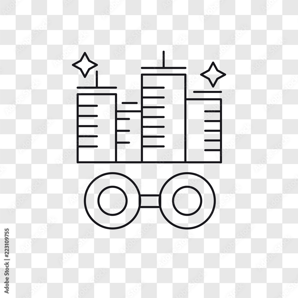 Augmented reality vector icon isolated on transparent background ...