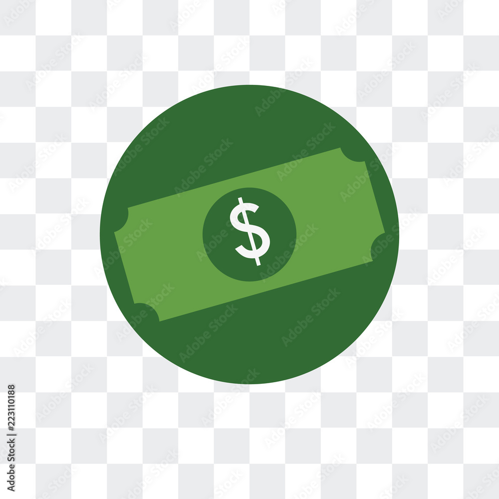 money icon isolated on transparent background. Modern and editable ...