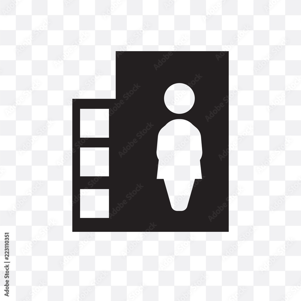 check in icon isolated on transparent background. Simple and editable ...