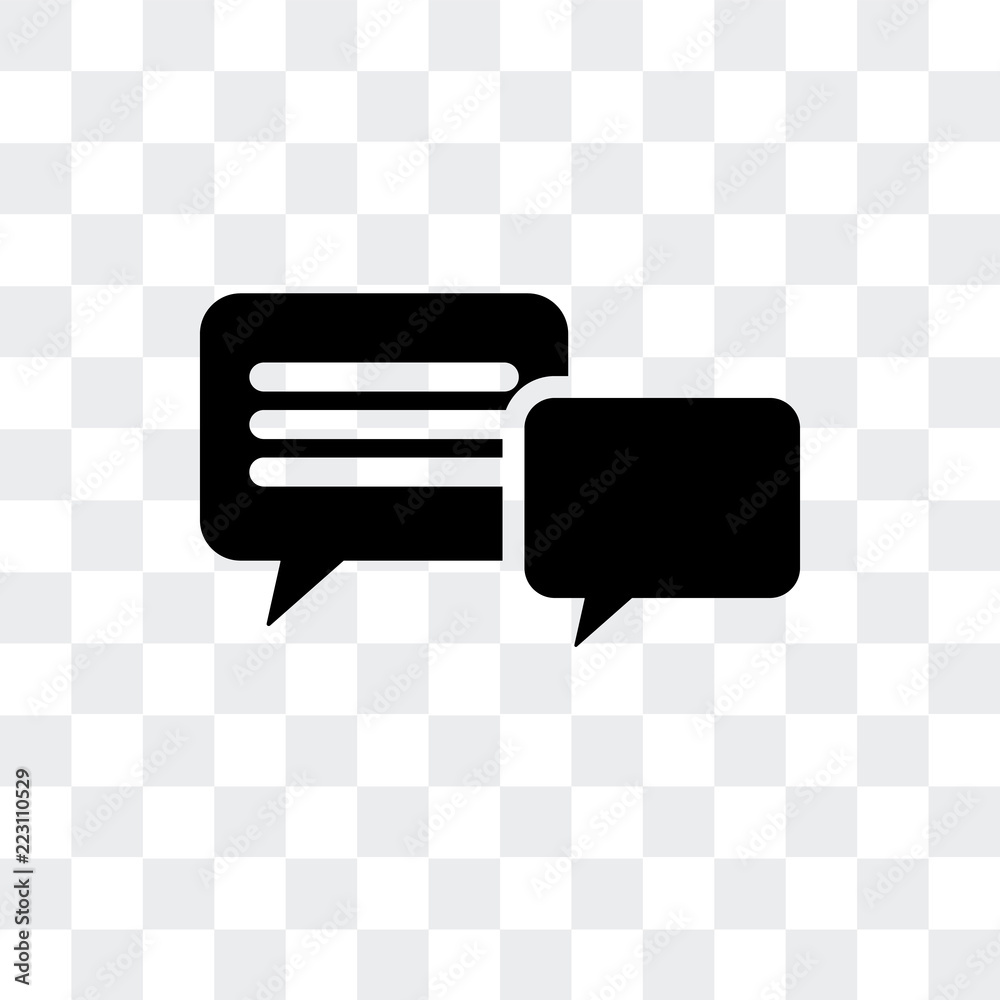 conversation icon isolated on transparent background. Modern and ...