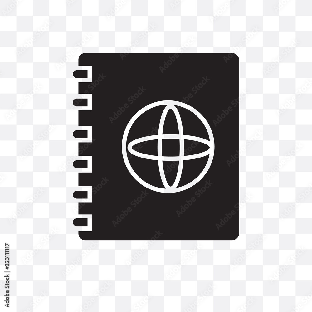 passport icon isolated on transparent background. Simple and editable ...