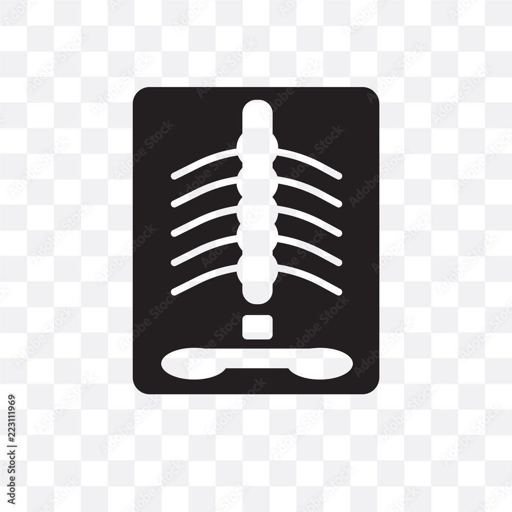 x ray icon isolated on transparent background. Simple and editable x ...