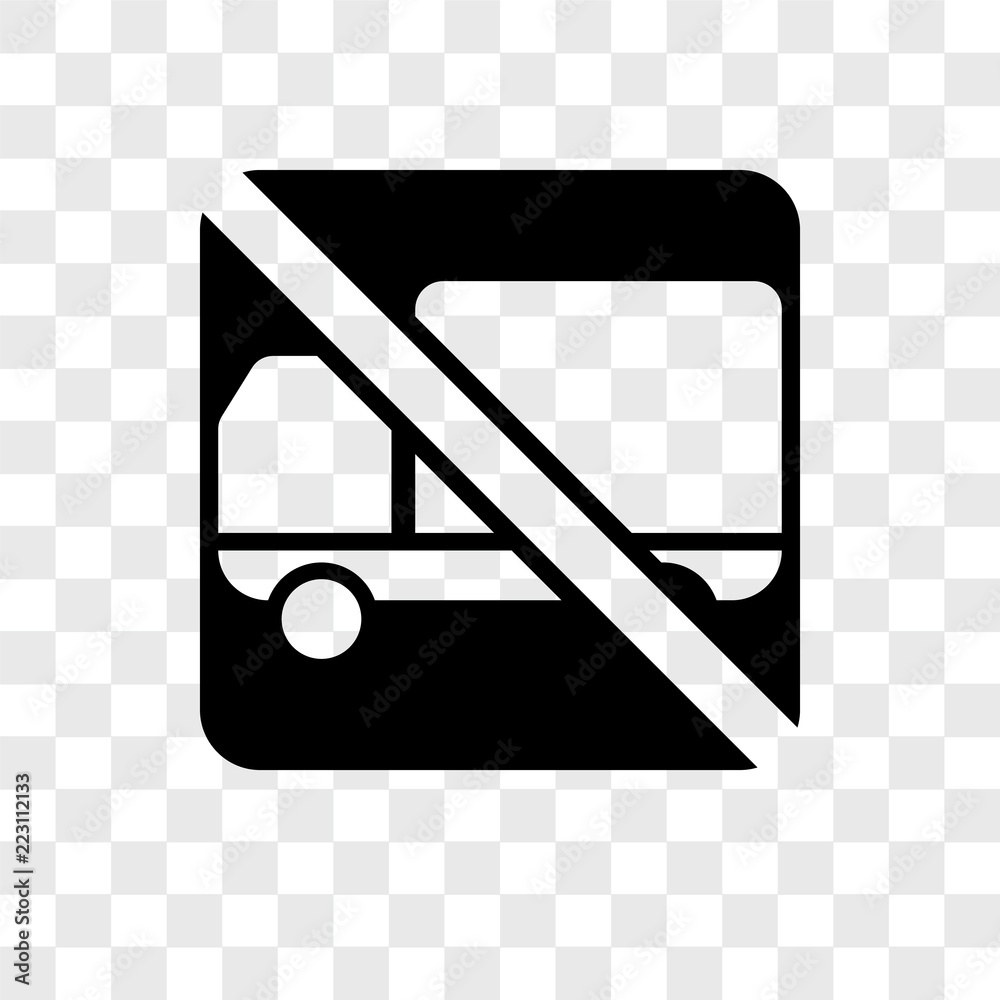 no trucks icons isolated on transparent background. Modern and editable ...