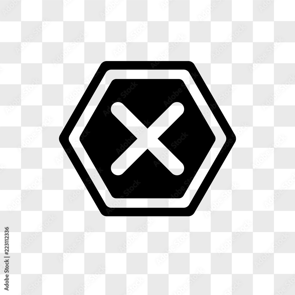 Cancel vector icon isolated on transparent background, Cancel logo ...