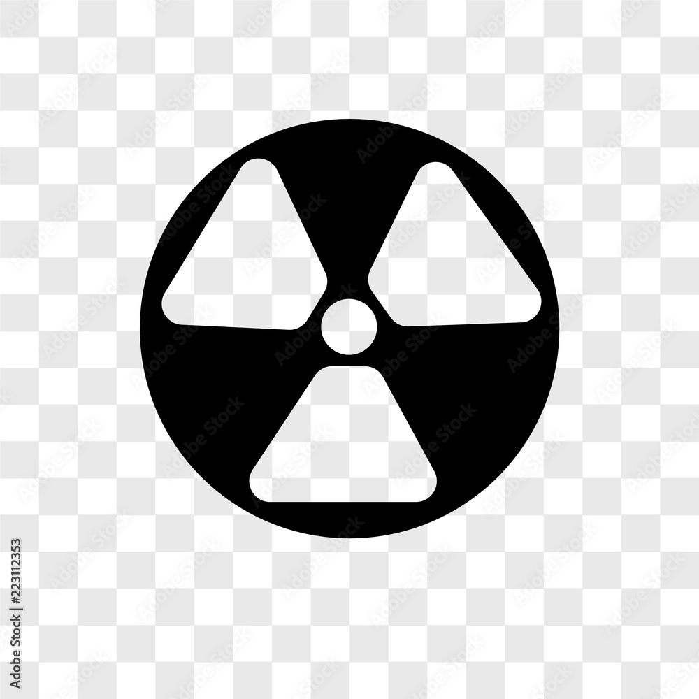 radiation icons isolated on transparent background. Modern and editable ...